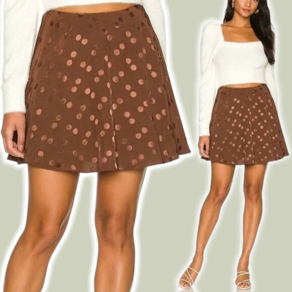 LPA | Skirts | Nwt Lpa Emily Satin Polka Dot Aline Skirt Sz Small ...